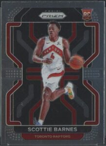 scottie barnes 2021/22 panini prizm #320 raptors base rookie card rc bc3527