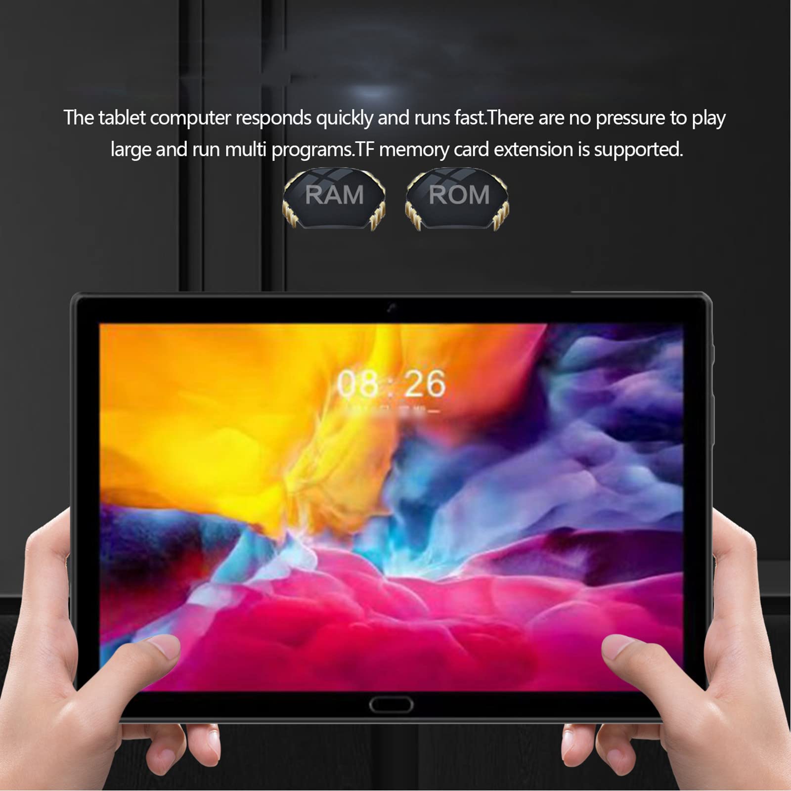 10.1 Inch Tablet 8-core IPS HD Screen, WiFi Bluetooth Android Voice Call Game Tablet Support SIM Communication Function