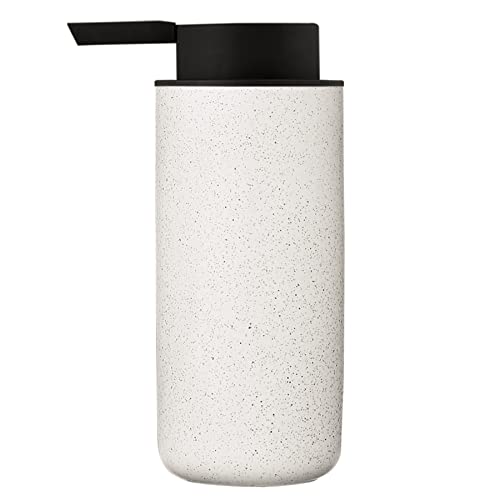 Soap Dispenser 16oz Removable Ceramic Lotion Dispenser, Speckled Cylindrical Kitchen Bathroom Hand Sanitizer Pump Bottle(Cream)