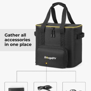 BougeRV Portable Carrying Bag Compatible with Fort 1000 Power Station/NCM 1100Wh Solar Generator, Power Station Storage Case with PVC Bottom Thickened Straps for Charging Cable Accessories