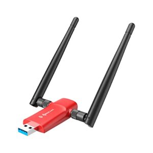 wireless usb wifi 6 adapter for pc - nineplus 802.11ax 1800mbps dual band 5g/2.4g antenna pc wifi adapter for desktop laptop win11/10, wireless adapter for desktop computer network adapters