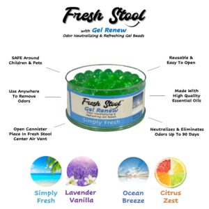 Bathroom Fresh Stool Gel Replacement Pack | 8 Piece Deodorizing Air Fragrance Variety Pack for Fresh Stool Toilet Stools