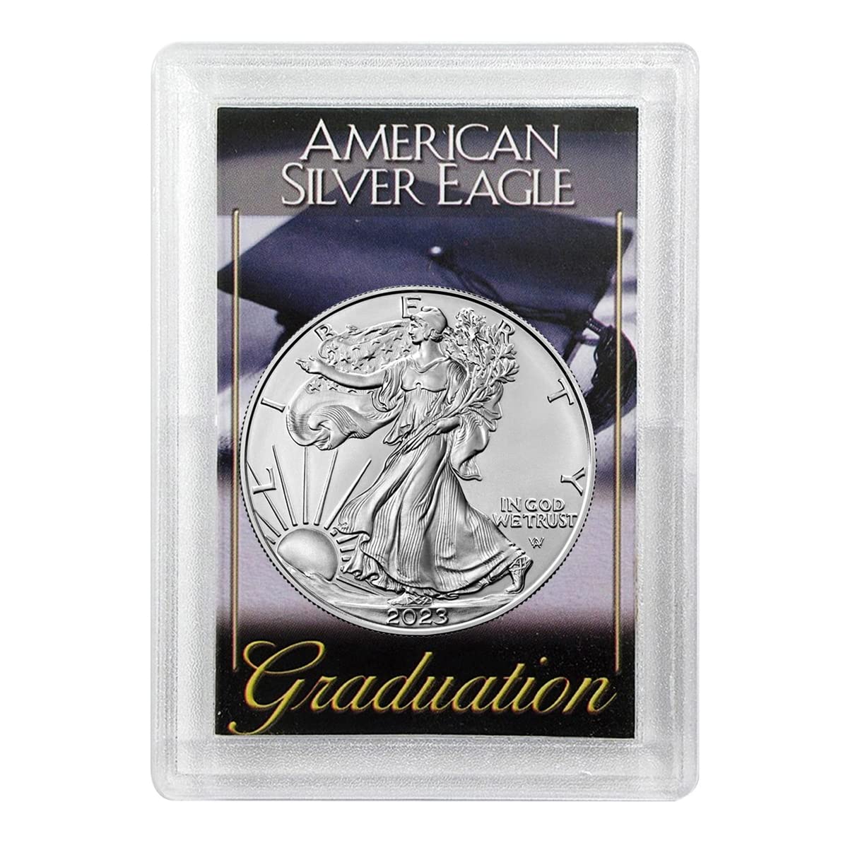 2023 - American Silver Eagle in "Graduation" Holder Dollar US Mint Uncirculated