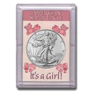 2023 American Silver Eagle in "It's a Girl" Holder Dollar Uncirculated US Mint