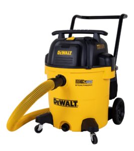 dewalt 16 gallon stealthsonic poly wet/dry vacuum, dxv16p-qta noise reduction heavy duty shop vacuum for jobsite/workshop, reduce motor noise, yellow