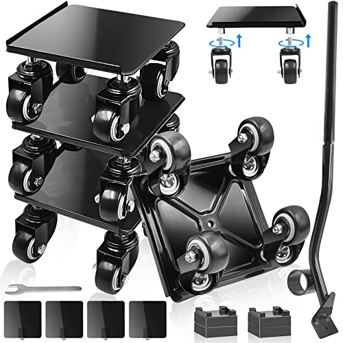 Heavy Duty Furniture Lifter Tool, Upgraded Furniture Movers Dolly with 4 Detachable Wheels, 1400 Lbs Load Capacity, 360° Rotation Dolly for Moving Sofa Piano Refrigerator