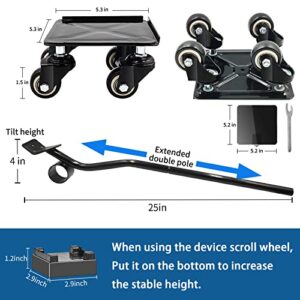 Heavy Duty Furniture Lifter Tool, Upgraded Furniture Movers Dolly with 4 Detachable Wheels, 1400 Lbs Load Capacity, 360° Rotation Dolly for Moving Sofa Piano Refrigerator