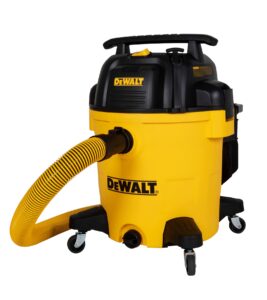 dewalt 12 gallon stealthsonic poly wet/dry vacuum, dxv12p-qta newest noise reduction vac, heavy duty shop vacuum for jobsite/workshop, reduce motor noise, yellow