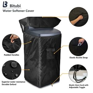 Bitubi Water Softener Cover with Split Zipper,Waterproof Anti-UV(19.5"W x 20.5" D x 47" H, Black) Outdoor All Weather Protection