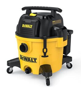 dewalt 9 gallon stealthsonic ultra quiet poly wet/dry vacuum, dxv09p-qta newest noise reduction vac, heavy duty shop vacuum for jobsite/workshop, reduce motor noise, yellow