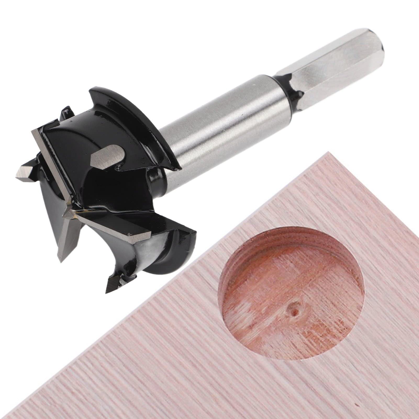 Forstner Drill Tool 80mm Wood Hole Opener Accessory Limit Function 3 Blade Design High Hardness Wide Application for Carpentry