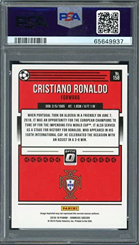 Cristiano Ronaldo 2018 Panini Donruss Optic Soccer Card #158 Graded PSA 10