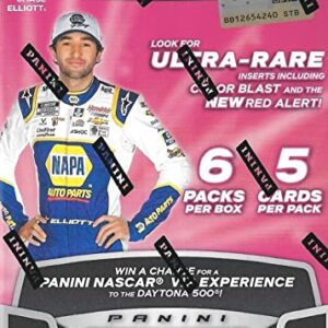 2022 Panini Prizm NASCAR Racing Cards Blaster Box Factory Sealed 6 Packs Per Box 5 Cards Per Pack Look for Blaster Exclusive Blue and Carolina Blue Hyperprizms