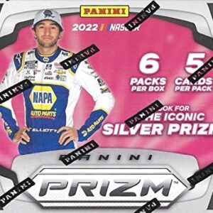 2022 Panini Prizm NASCAR Racing Cards Blaster Box Factory Sealed 6 Packs Per Box 5 Cards Per Pack Look for Blaster Exclusive Blue and Carolina Blue Hyperprizms