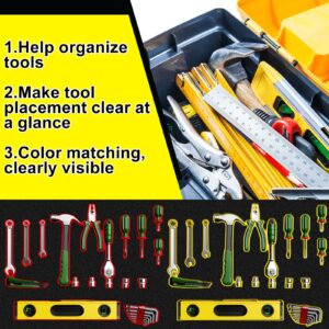 Fabbay 6 Sets Tool Box Foam Organizers, Adjustable Shadow Toolbox Liner Foam Non Slip Foam Tool Organizer Drawer Liner Mat, 10.6 x 18.1 Inches