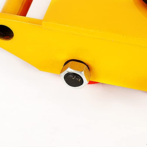 6T/8T/12T/15T Industrial Machinery Mover,Machinery Mover Skate w/ 360°Rotation Cap and Rollers, Heavy Duty Machinery Skate Dolly Moving Industrial Equipment (8T, Yellow)