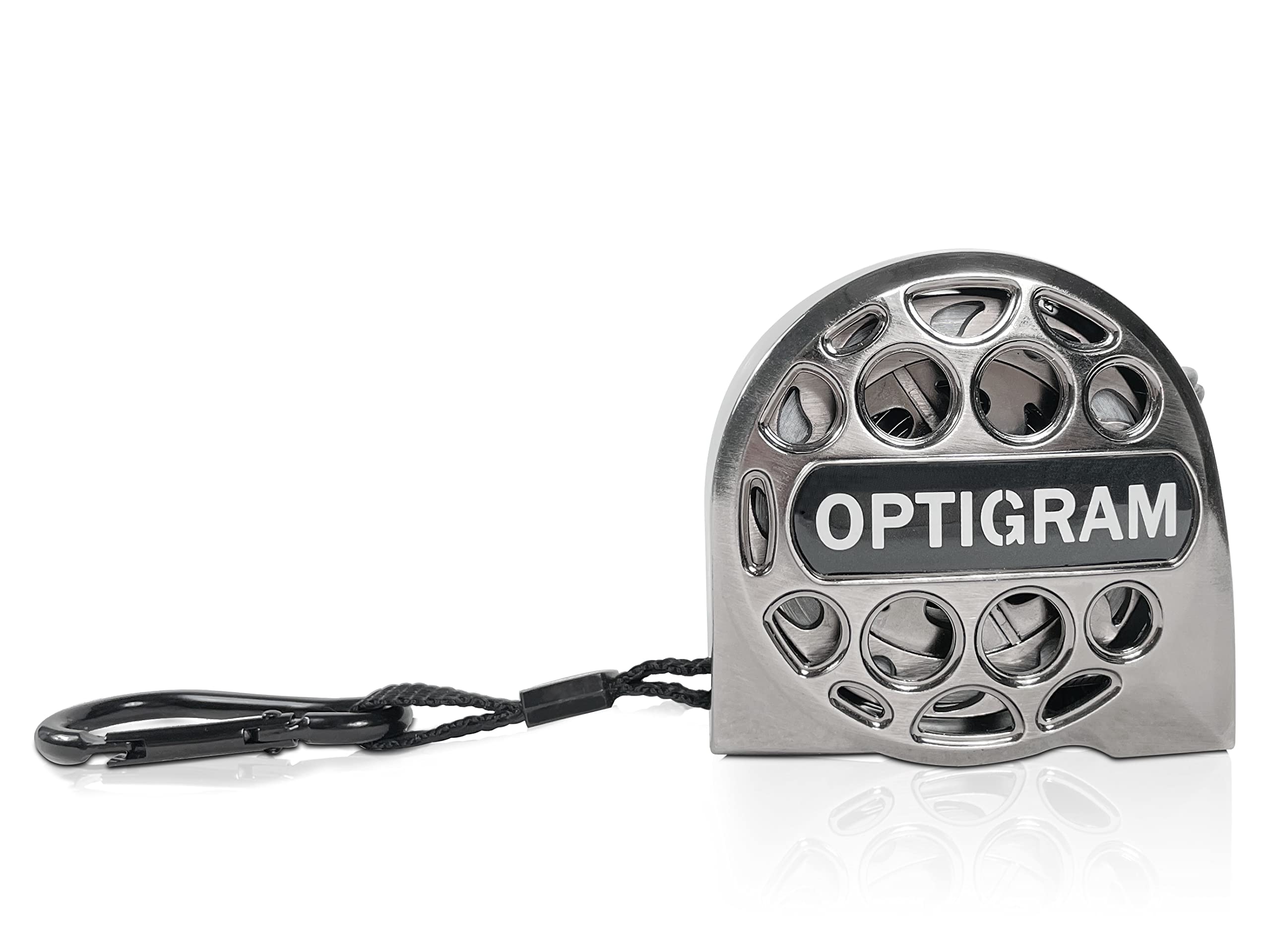 OPTIGRAM Retractable Stainless Steel Tape Measure, 1-Inch Ruler Blade, 16-Foot/5 Metric Both Side Dual Measuring Tape, Self-Lock, Impact Resistance, Hollow Design for Easy Clean(Metallic Silver)