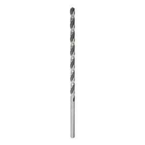 harfington 6542 high-speed steel twist drill bit, 7mm drill bit 200mm length extended straight shank black oxide ground drill bit for steel aluminum alloy