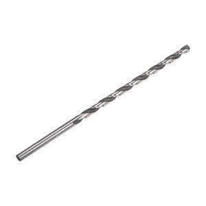 HARFINGTON 6542 High-Speed Steel Twist Drill Bit, 7mm Drill Bit 200mm Length Extended Straight Shank Black Oxide Ground Drill Bit for Steel Aluminum Alloy