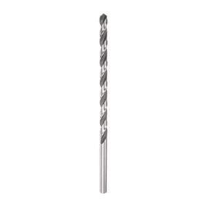 harfington 6542 high-speed steel twist drill bit, 8.2mm drill bit 200mm length extended straight shank black oxide ground drill bit for steel aluminum alloy