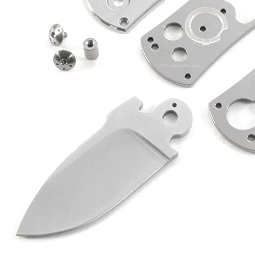 EZSMITH Knife Making Kit - SS 2.0 - DIY Button Lock Folding Knife - (Parts Kit) - (No Handles) - (Gift Boxed) - (USA Design) - (by KnifeKits)