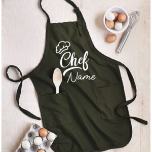 Personalized Chef Apron, Customized Apron, Apron for Daddy, Apron for Mommy, Chef Dad Apron, Chef Mom Apron, Custom Name Apron with Pockets***OPTIONAL EMBRIODERY AVAILABLE***