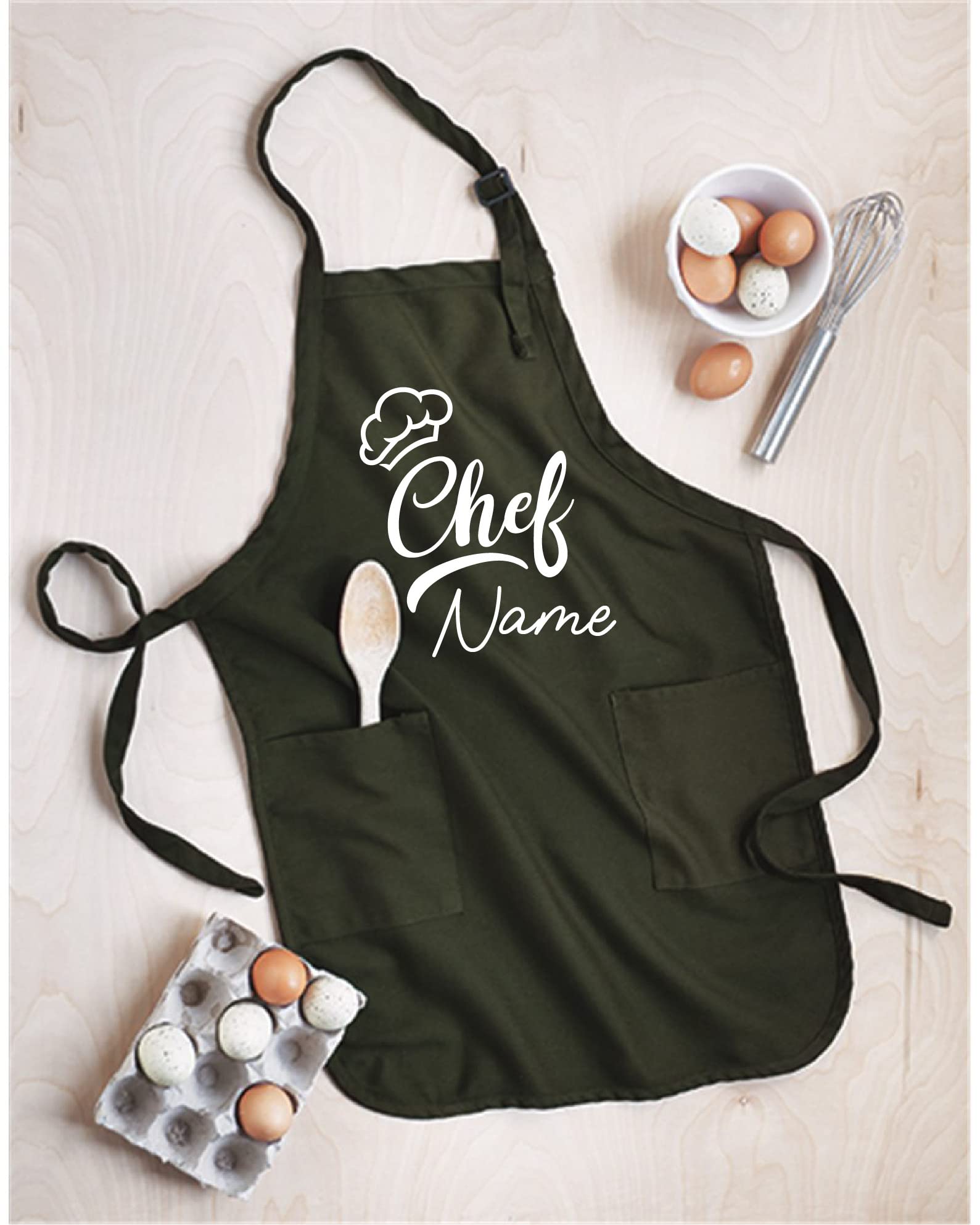 Personalized Chef Apron, Customized Apron, Apron for Daddy, Apron for Mommy, Chef Dad Apron, Chef Mom Apron, Custom Name Apron with Pockets***OPTIONAL EMBRIODERY AVAILABLE***