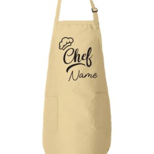 Personalized Chef Apron, Customized Apron, Apron for Daddy, Apron for Mommy, Chef Dad Apron, Chef Mom Apron, Custom Name Apron with Pockets***OPTIONAL EMBRIODERY AVAILABLE***