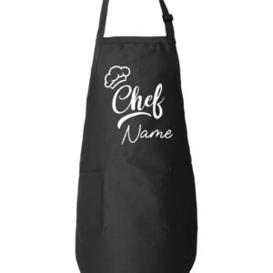 Personalized Chef Apron, Customized Apron, Apron for Daddy, Apron for Mommy, Chef Dad Apron, Chef Mom Apron, Custom Name Apron with Pockets***OPTIONAL EMBRIODERY AVAILABLE***