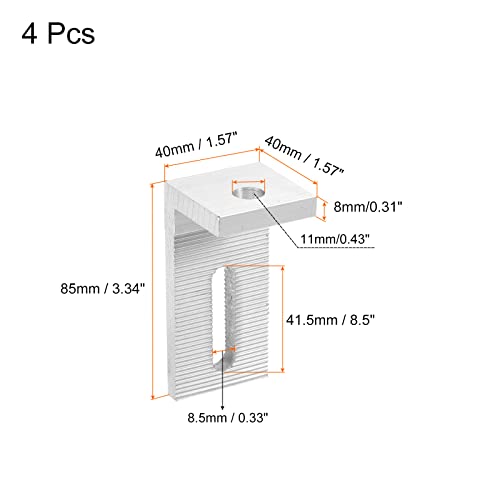 PATIKIL Solar Panel Mounting L Brackets Aluminum Alloy 11mm Diameter for Solar Panel System Install Pack of 4