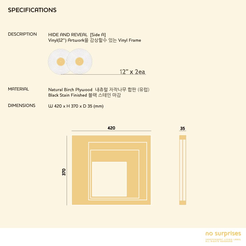 [Side A] Hide and Reveal Vinyl Frame