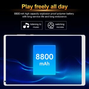 Pomya 8 Inch Tablet,Tableta Dual SIM Dual Standby, Tablet pc Octa Core CPU 4GB RAM 64GB ROM,Tablet with IPS HD Touch Screen 8800mAh for Gifts