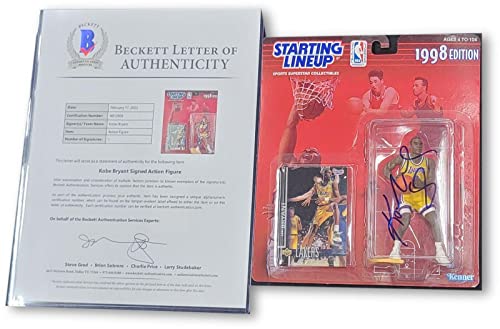 Kobe Bryant Hand Signed Autographed 1998 Starting Line-Up Lakers BGS Letter - NBA Cut Signatures