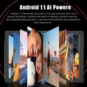 10 Inch Tablet, 4GB 256GB Support 4G Network Night Reading Mode 2.4G 5G WiFi Tablet Front 5MP Rear 8MP US Plug 100-240V for Reading for 11 (US Plug)