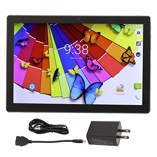 Jaerb Gaming Tablet, 10.1in Tablet 1080x1920 Type C Rechargeable 100 to 240V for Office (US Plug)