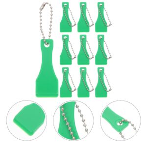 MILISTEN 10Pcs Scraper Tool Keychain for Lottery, Plastic Scraper Tool, Multi-Purpose Scraper Non-Scratch Cleaning Tool, Sticker/Label Remover Tool, Scoop Shape Key Ring Scratcher