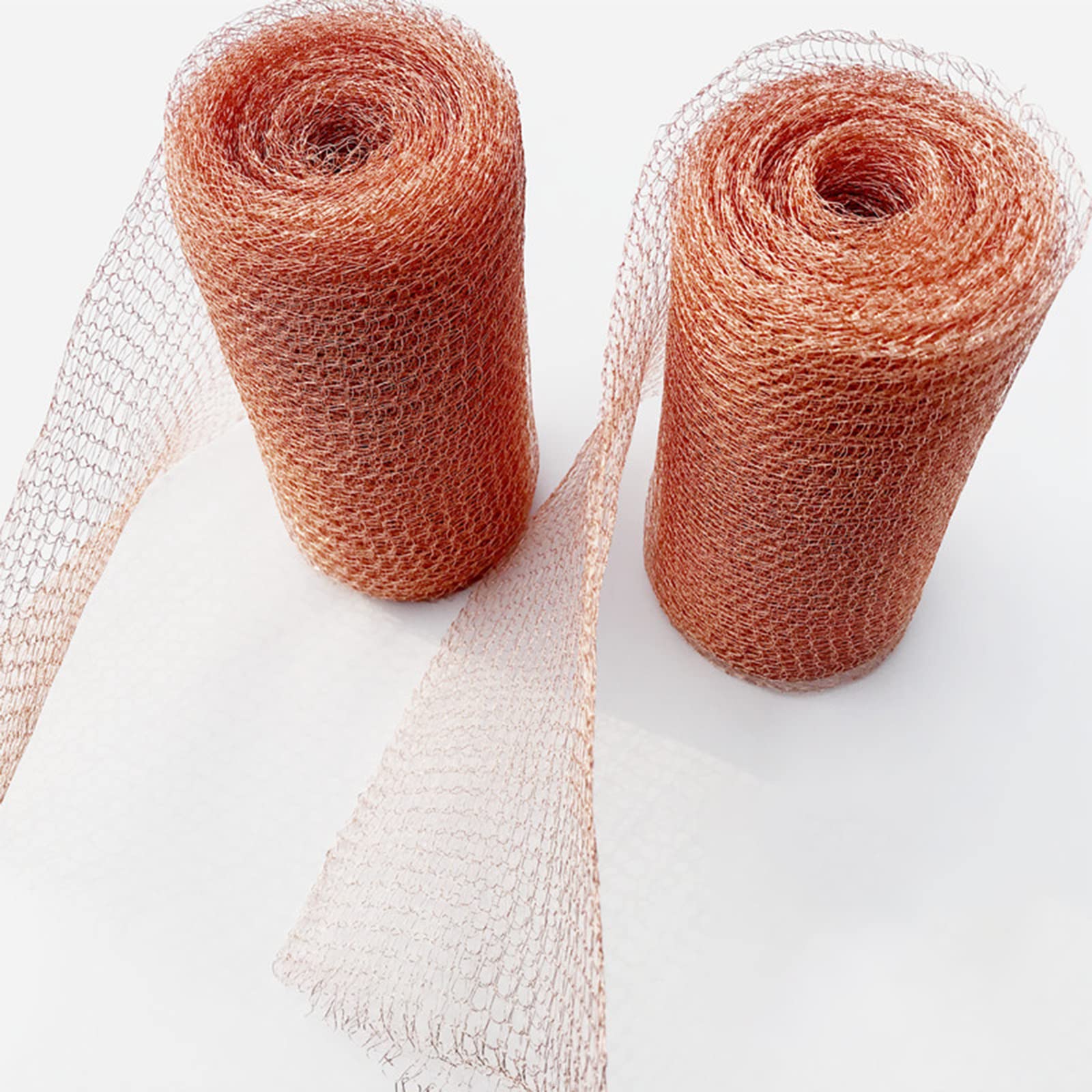 Copper Mesh Roll for Mice Rat Rodent Repellent, Sturdy Anti-Snail Trap Woven Copper Wire Shielding Filter Garden Yard, Copper Wool Mouse Trap for Bat Snail Bird Control with Packing Tool (5in*3m)