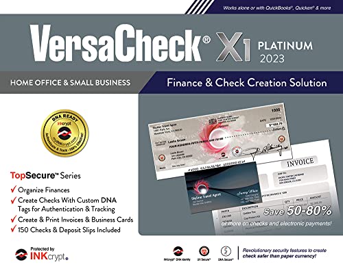 VersaCheck X1 Platinum 2023 - Finance and Check Creation Software [PC Download]