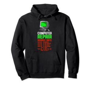 computer repair hourly rate computer repair computer techs pullover hoodie