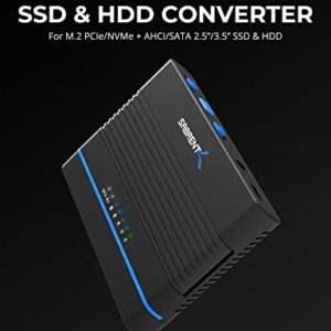 SABRENT USB 3.2 Type C M.2 PCIe NVMe + 2.5/3.5 Inch SSD & HDD Converter [DS-UCMH]