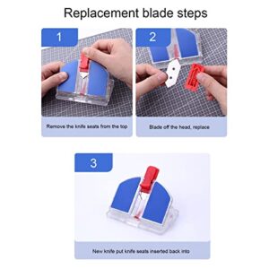 Small Paper Cutter, Adjustable Paper Cutter Plastic Double Ended Blade Wide Applicability 90° Straight Knife Mode 45° Bevel Cutter Mode for Corrugated Board