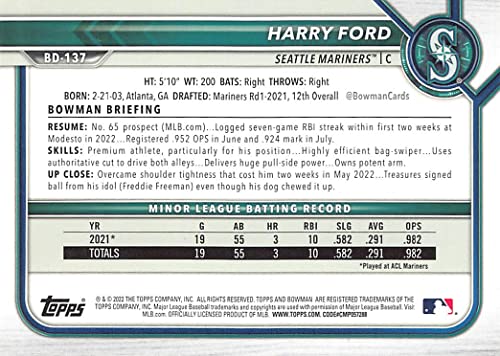 2022 Bowman Draft #BD-137 Harry Ford