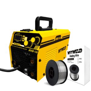 myyweld mig140 3 in 1 welder 110v gasless welding machine & e71tgs.030 2-pound spool flux core wire