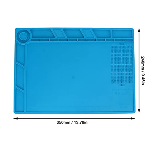 Electronics Repair Pad, Thermoset Heat Insulation Silicone Repair Mat Non Static Improve Efficiency with Screw Position for Phone Computer