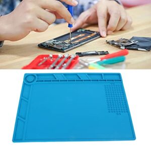 Electronics Repair Pad, Thermoset Heat Insulation Silicone Repair Mat Non Static Improve Efficiency with Screw Position for Phone Computer