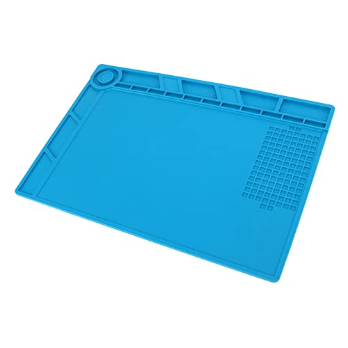 Electronics Repair Pad, Thermoset Heat Insulation Silicone Repair Mat Non Static Improve Efficiency with Screw Position for Phone Computer