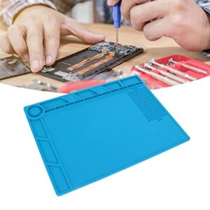 Electronics Repair Pad, Thermoset Heat Insulation Silicone Repair Mat Non Static Improve Efficiency with Screw Position for Phone Computer