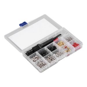 366 pcs computer screw set computer screw parts motherboard standoffs screw kit with screwdriver brush