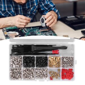 366 Pcs Computer Screw Set Computer Screw Parts Motherboard Standoffs Screw Kit with Screwdriver Brush