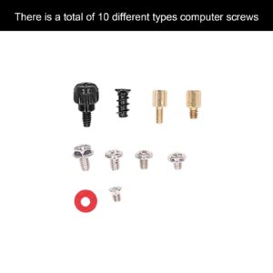 366 Pcs Computer Screw Set Computer Screw Parts Motherboard Standoffs Screw Kit with Screwdriver Brush